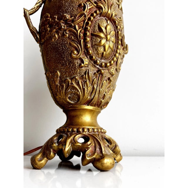 1960s Renaissance Style Lamp in Antique Bronze | Chairish