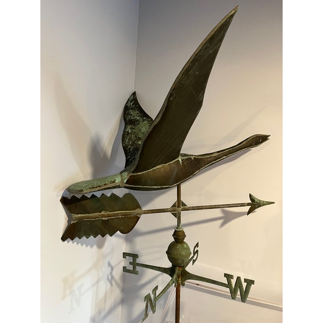 Mid 20th Century Goose Weathervane in Molded Copper | Chairish