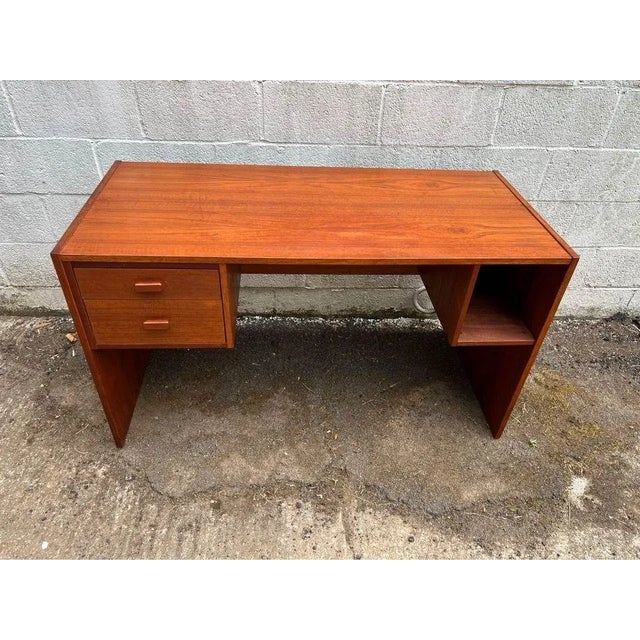 Mid Century Jesper International Danish Modern Executive Teak Desk ...