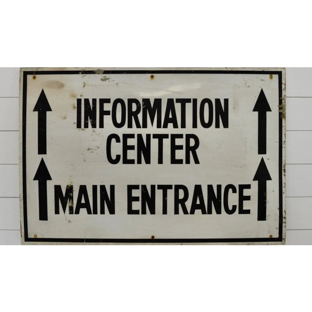 1950's Information Sign - Vintage - 36 X 24" | Chairish