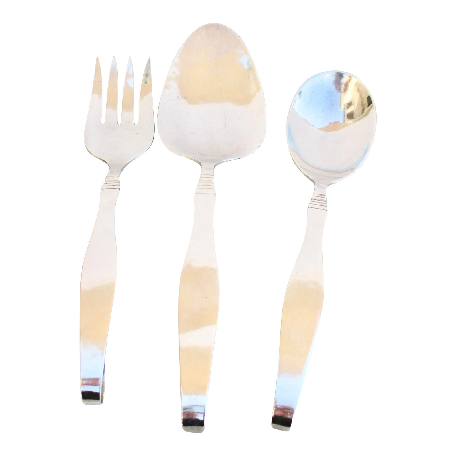 Sterling Silver Serving Set by Karl Leinonen Circa 1940s-A Set of 3 ...