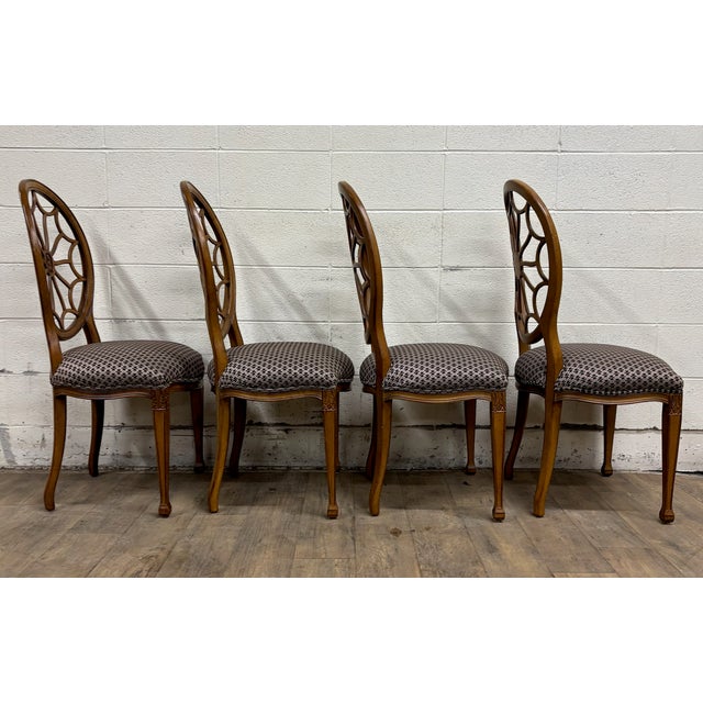 Vintage George III Regency Hepplewhite Style Sunburst Spider Web Dining ...