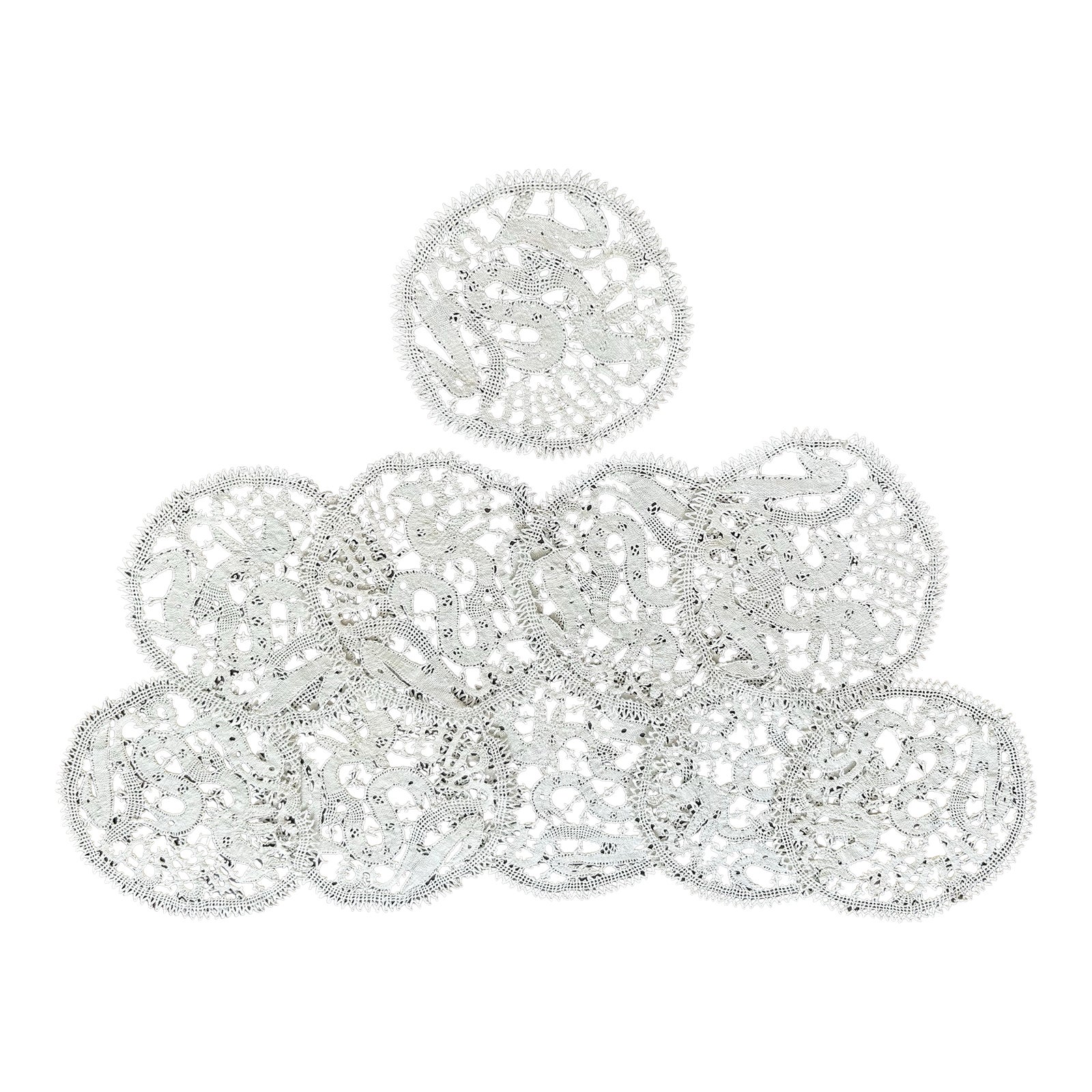 Set of Lace Cocktail Rounds | Chairish