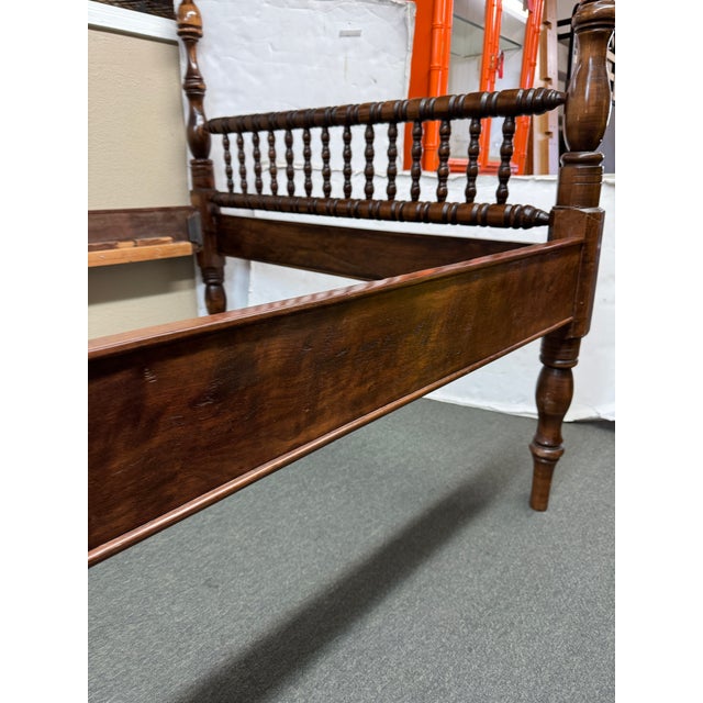 Antique Spindle Wood Bed Frame | Chairish
