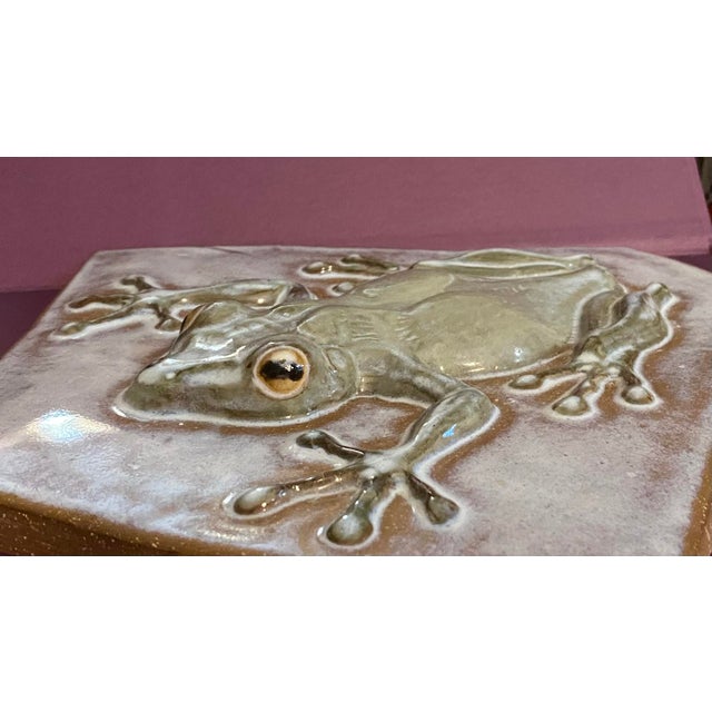 Tree Frog Life Study Red Clay Tile an Original Signed by Ku Restoraton ...