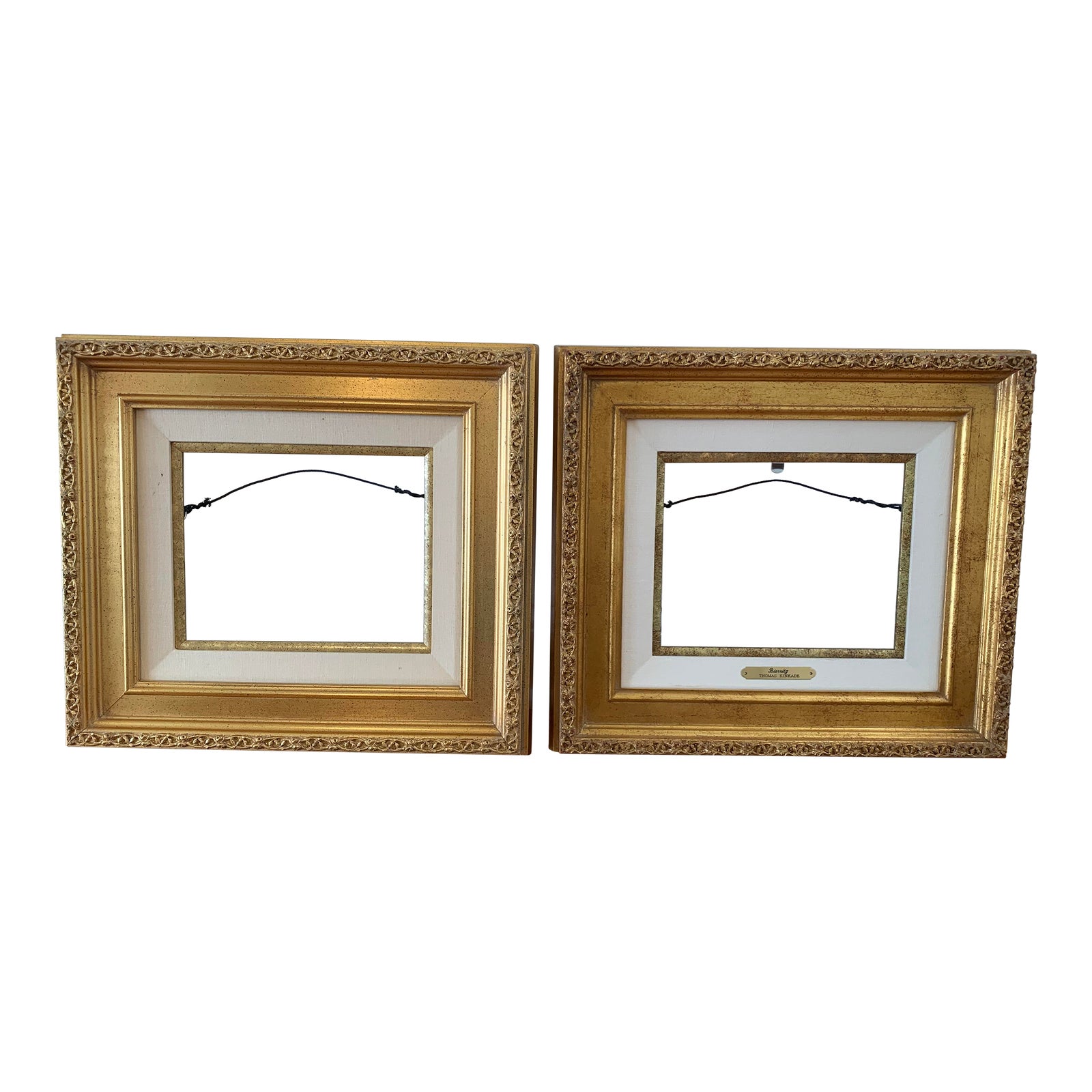 Late 20th Century Gilded Gold Frames- Set of 2 | Chairish