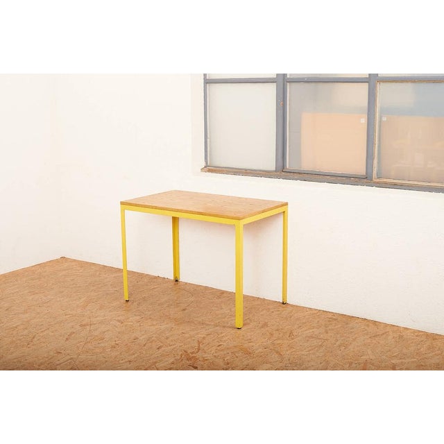 Yellow Kitchen Table in Steel and Ash Wood from Victoria Möbel, 1959 ...