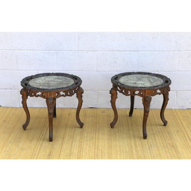 Vintage Pair of Metal Cherub Angel Side/End Table With | Chairish