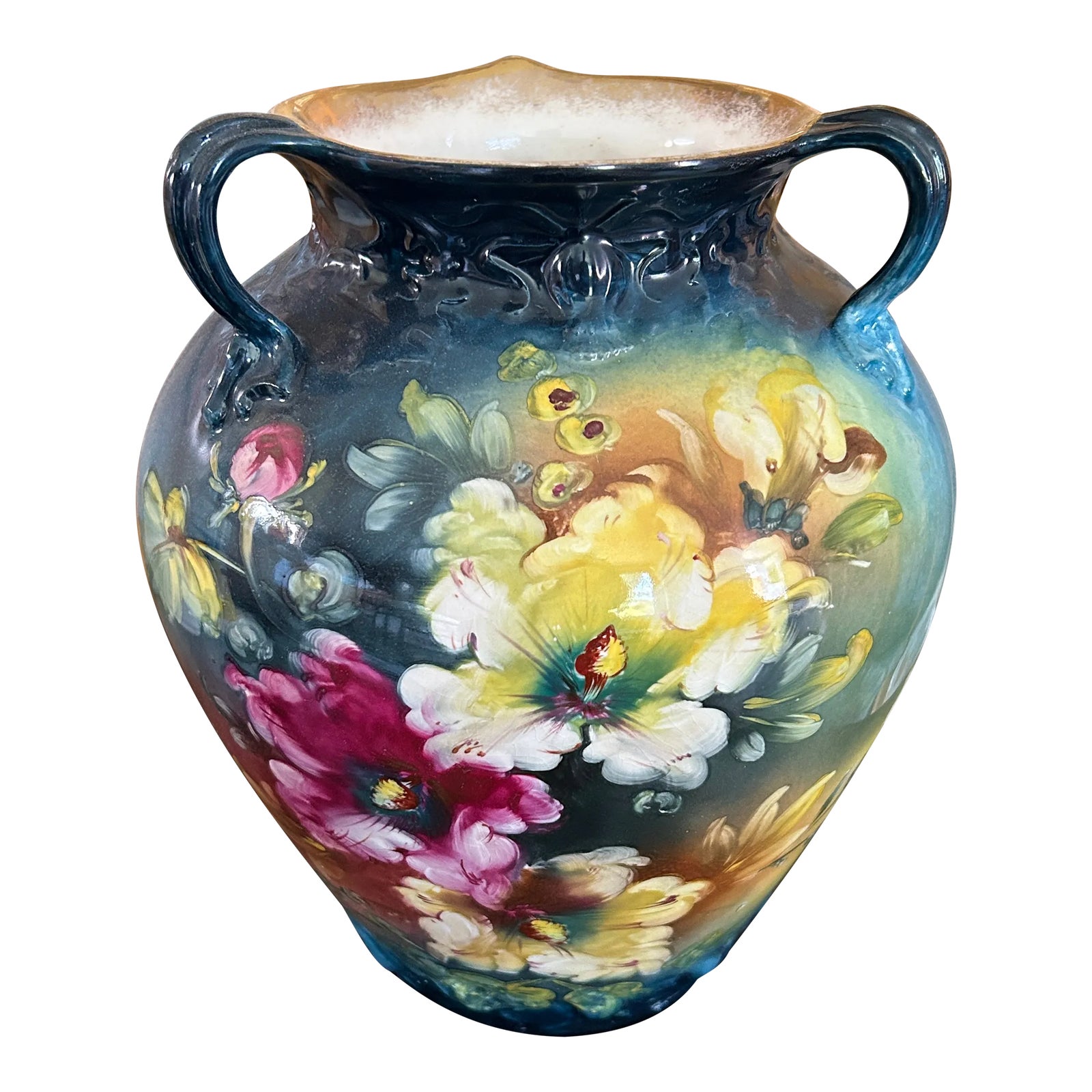 Antique Royal Bonn Vase Victorian Porcelain by Franz Mehlem | Chairish