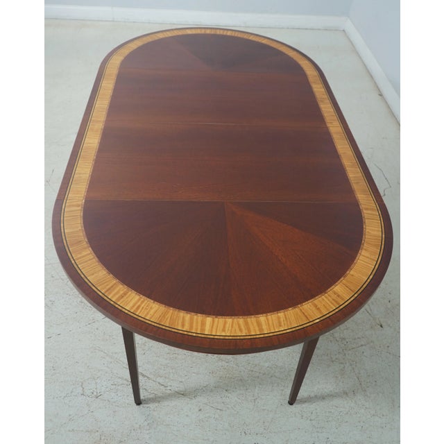 Baker Round Banded Mahogany Dining Room Table | Chairish