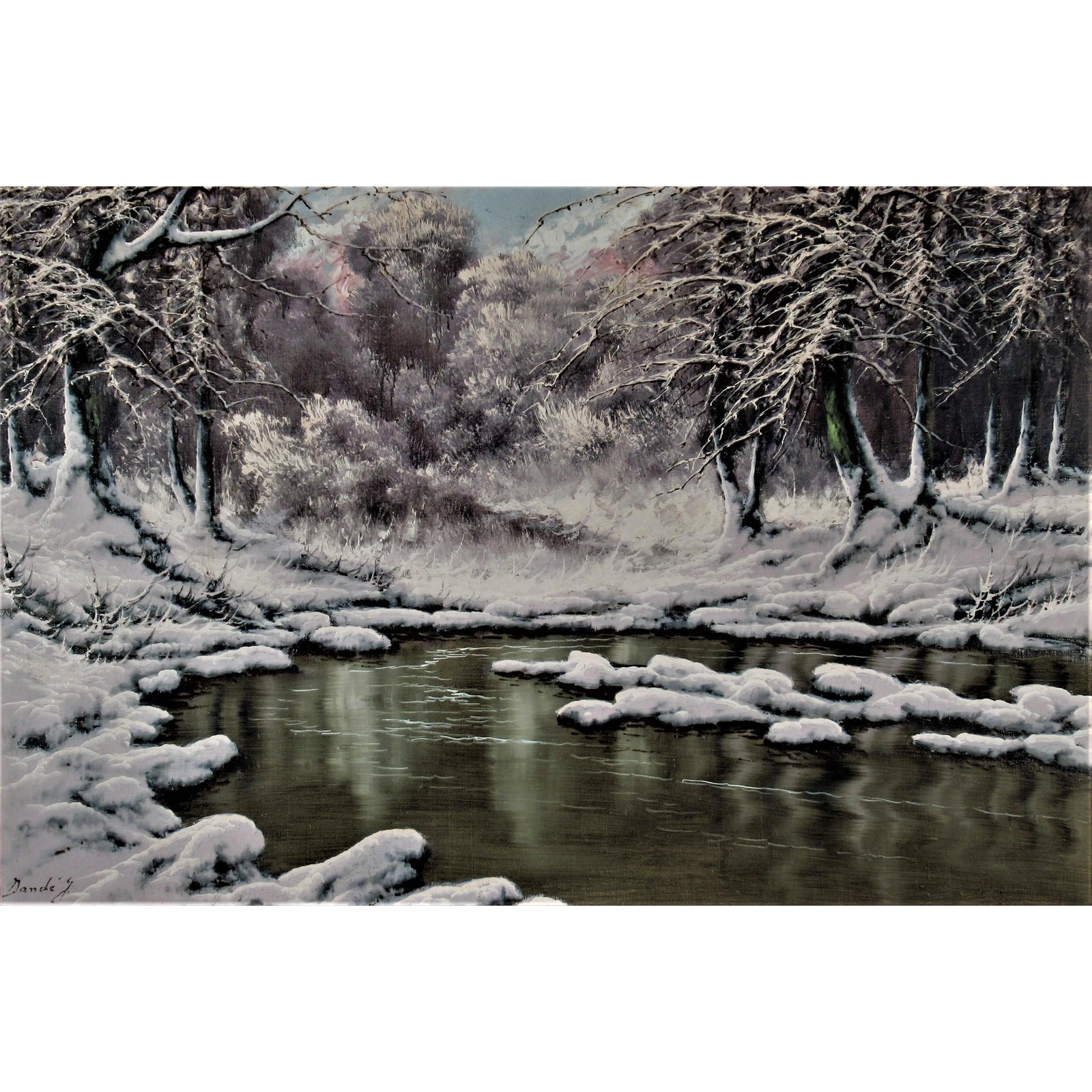 Joseph Dande, Enchanted Winter, Circa 1960 | Chairish