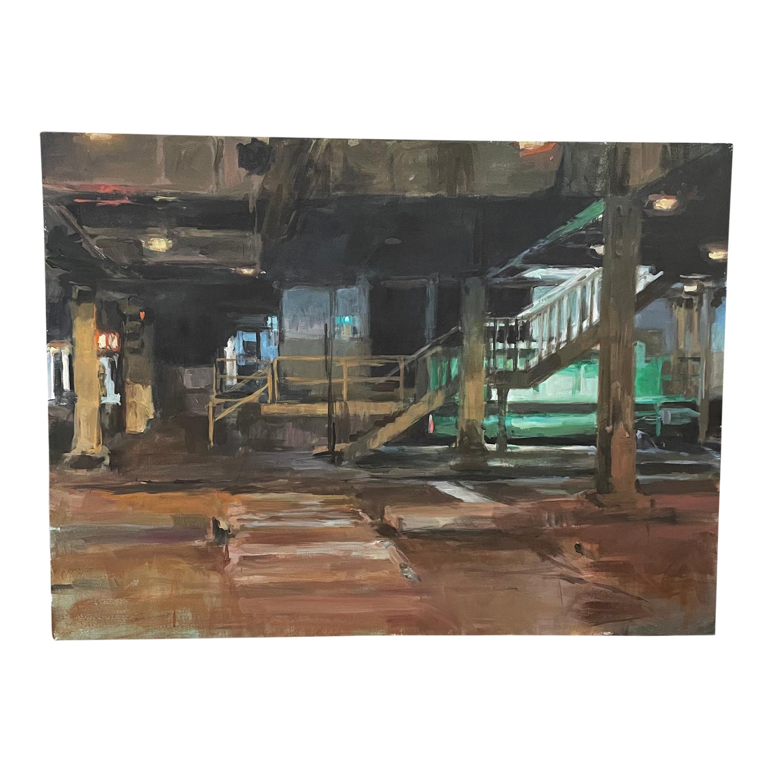 Under Lower Wacker Drive Original Painting | Chairish