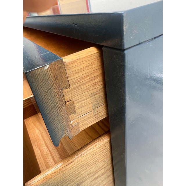 Vintage Sligh Mid-Century Hague Blue Lacquered Bachelors Chests ...