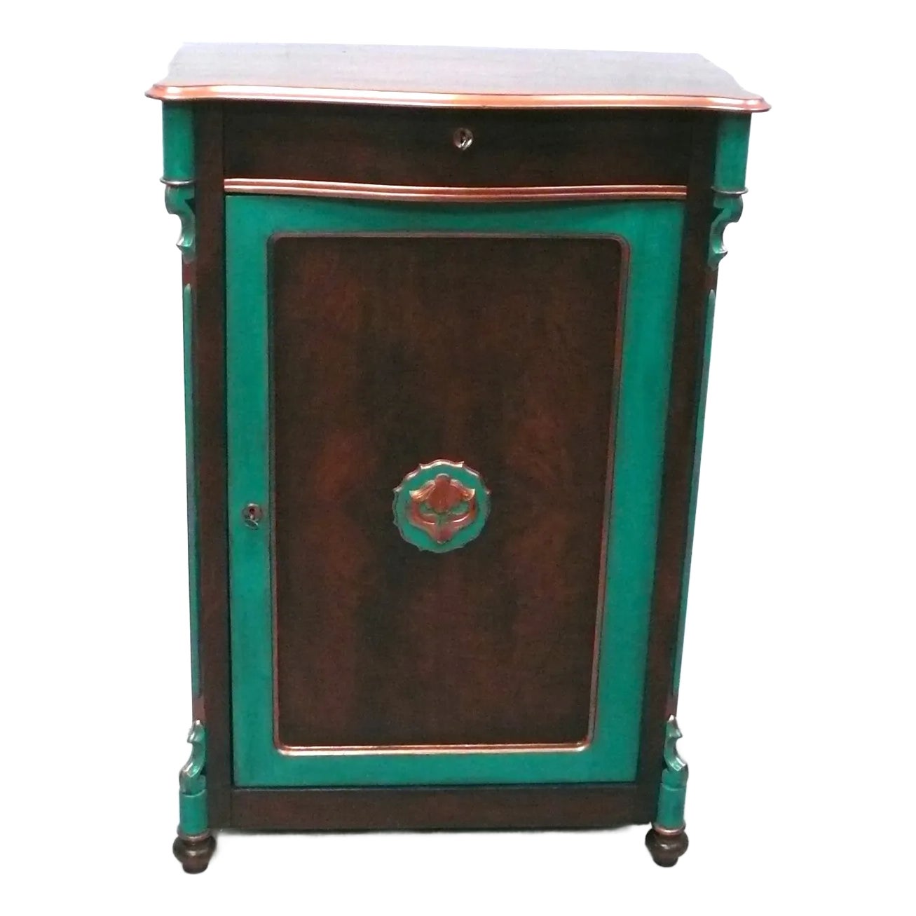 Small Vintage Cabinet in Mahogany from Vertiko, 1890s | Chairish