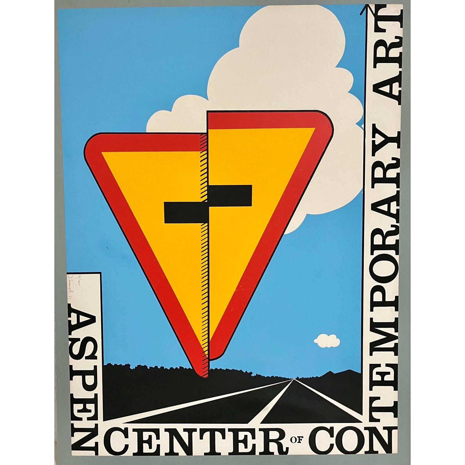 Allan D'Arcangelo, Pop Art Aspen Road Sign D'arcangelo Silkscreen ...