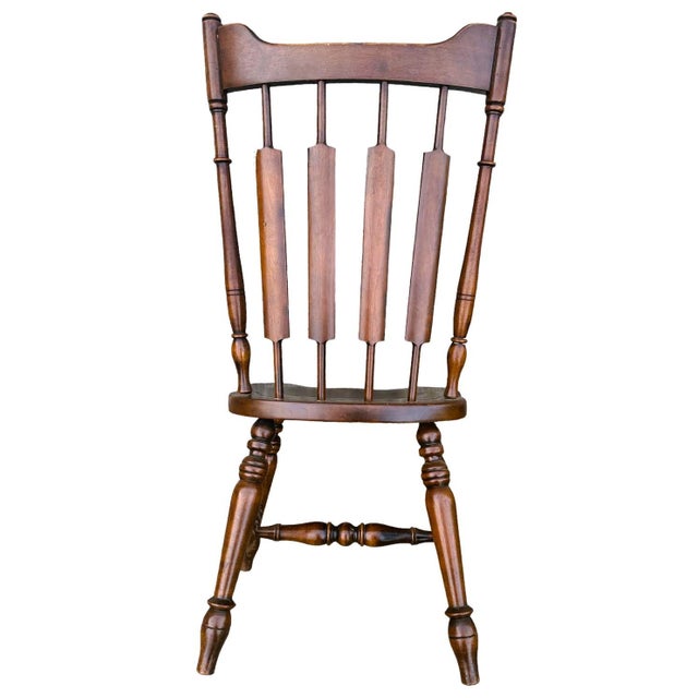 Temple Stuart Solid Walnut Rockingham 'Cattail' Dining Chairs - Vintage ...