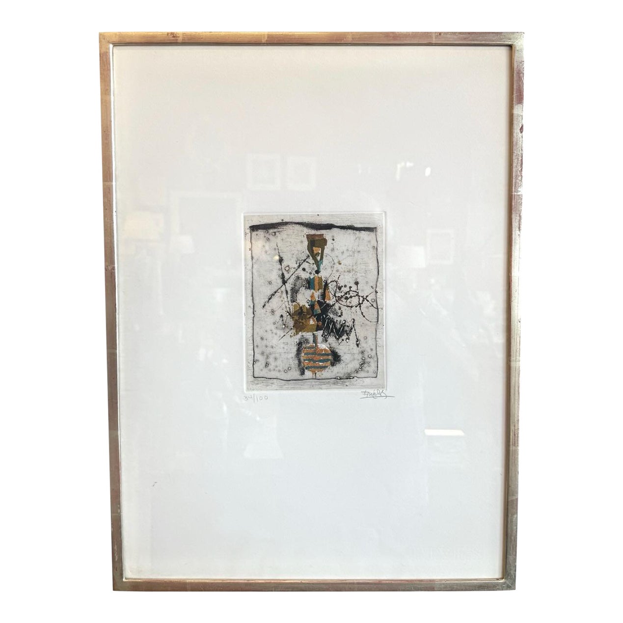 Johnny Friedlaender Colored Etching New Schhool of Paris | Chairish