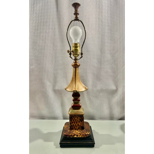 Vintage John Richard Lighting Pagoda Style Column Table Lamp - in the ...
