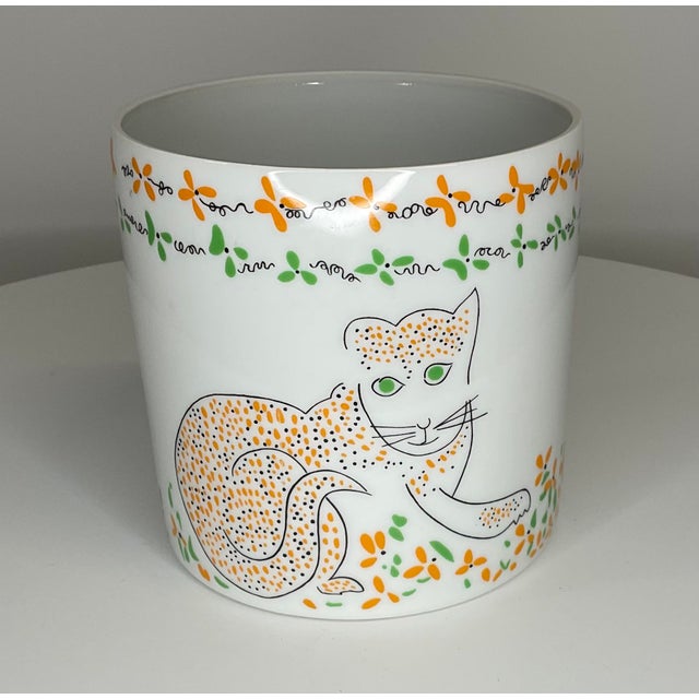 1970s Gloria Vanderbilt Cats Meow Sigma Taste Setter Planter | Chairish