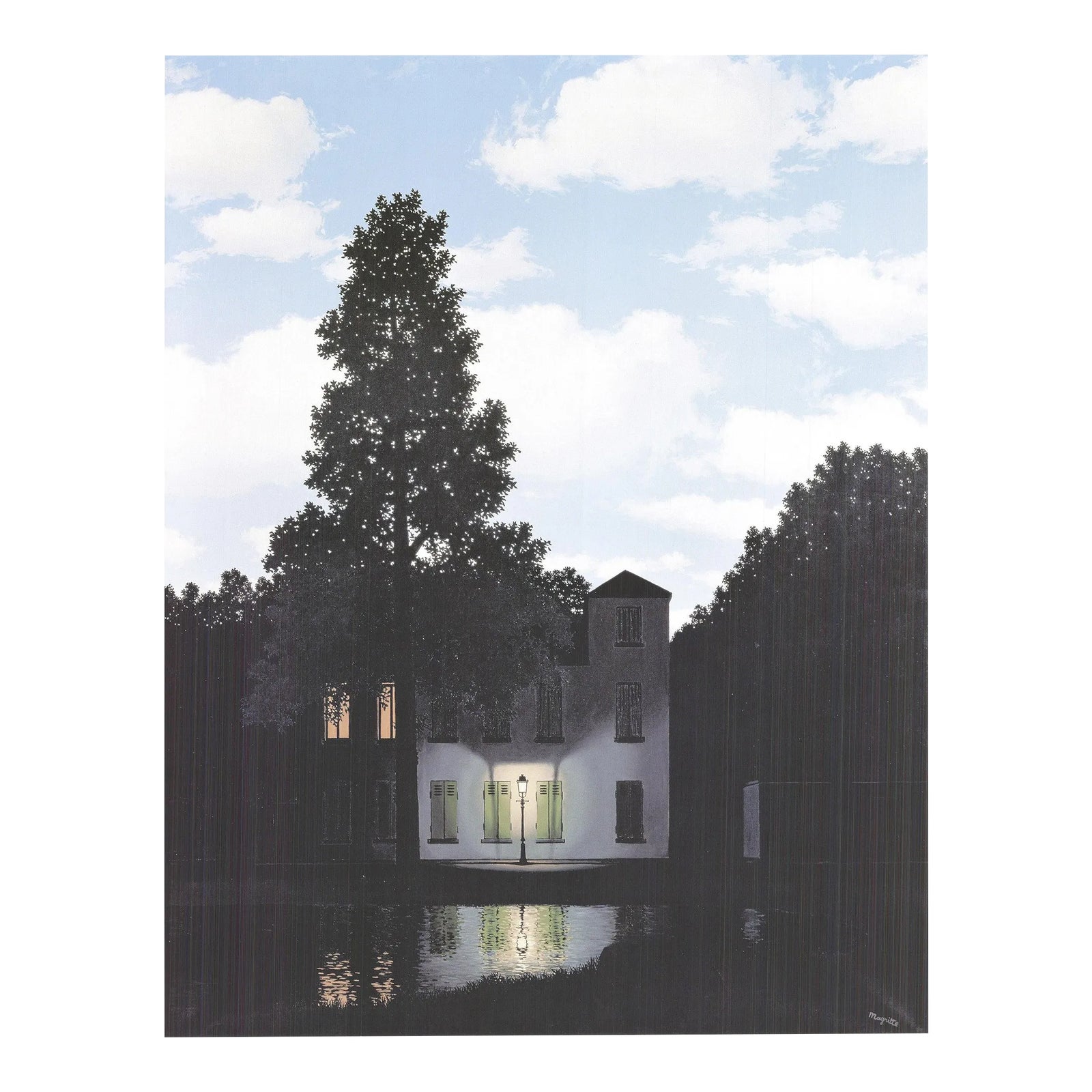 2014 Rene Magritte 'L'Empire des Lumieres' Surrealism Black Belgium ...