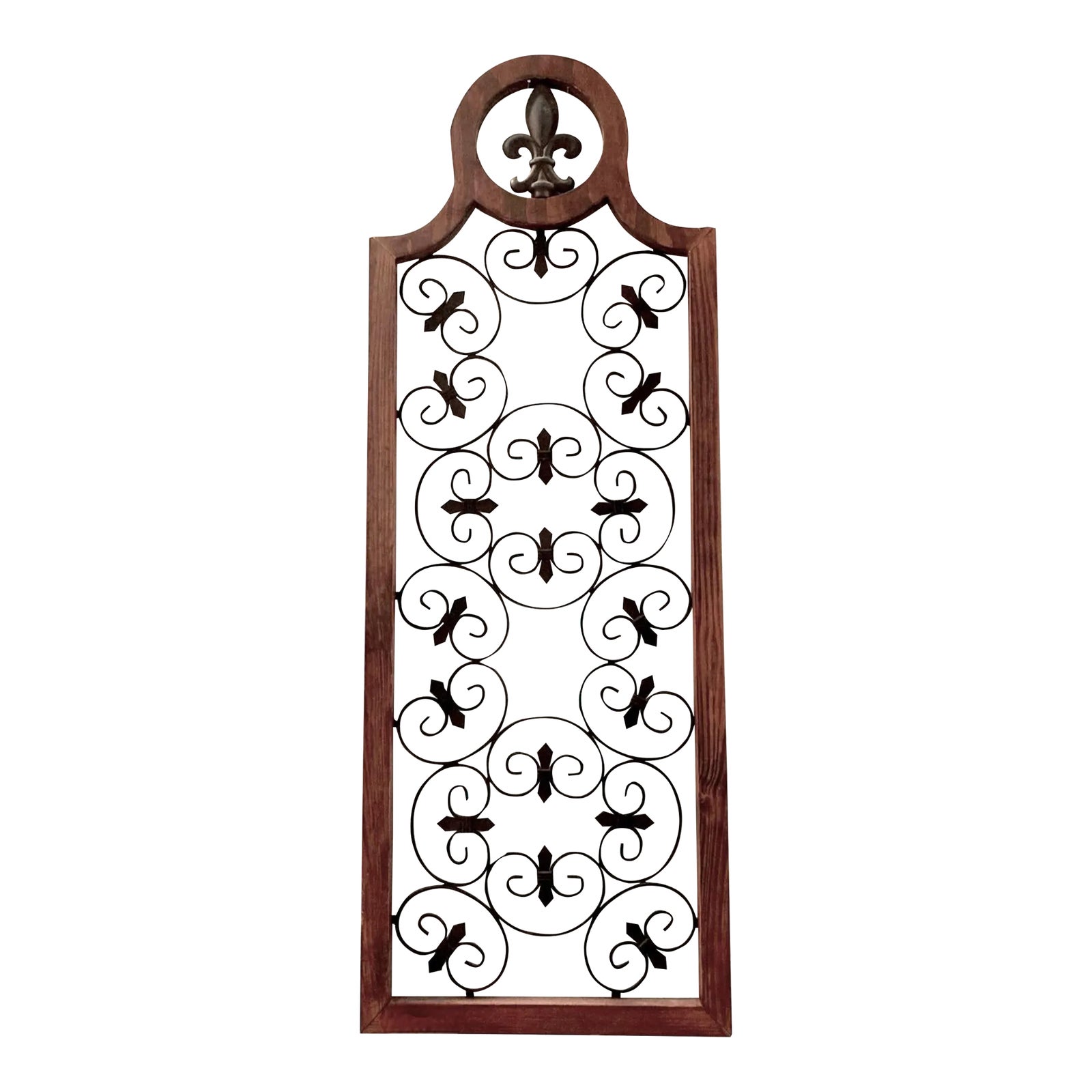 Contemporary Wood and Metal Arabesque Inspired Scrolling Decorative ...