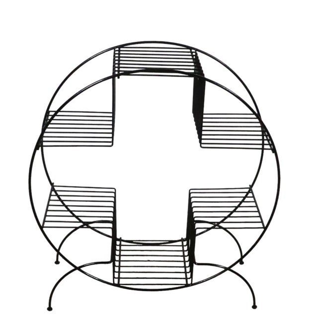Circular Mid Century Wire Plant Stand | Chairish