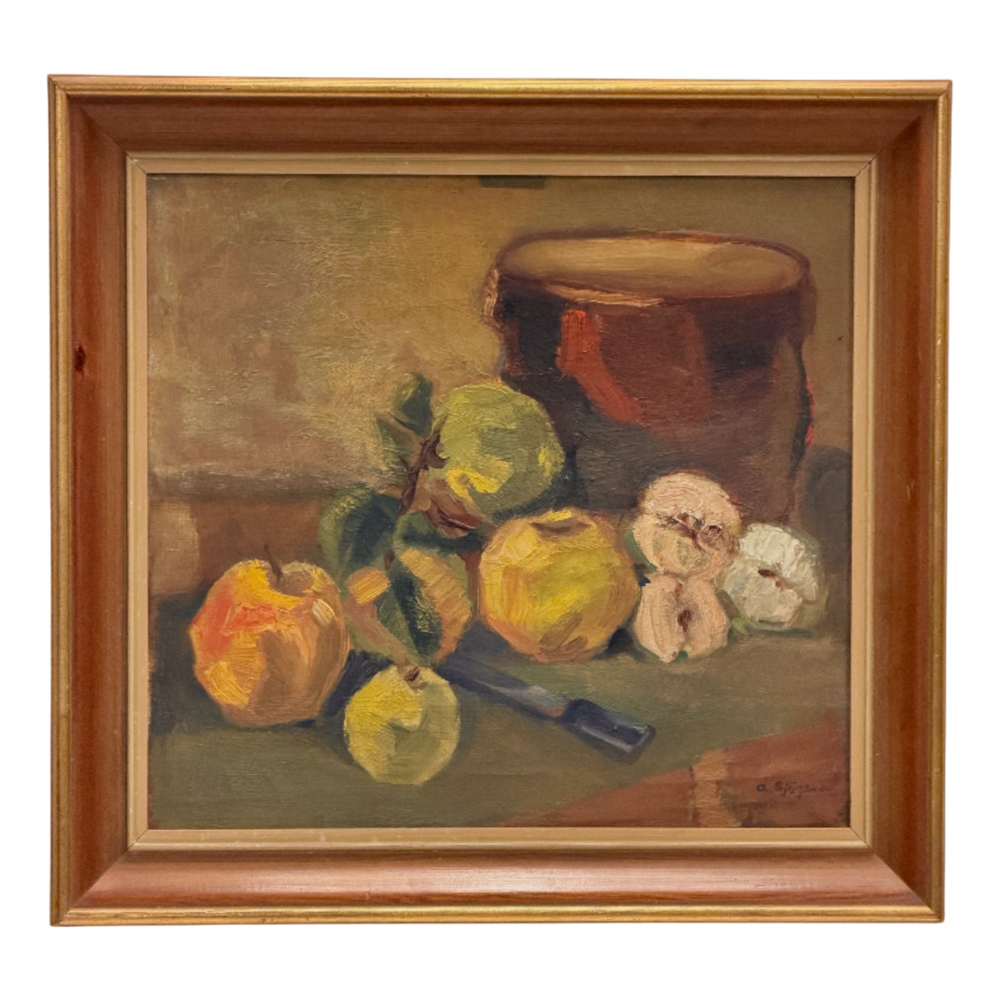 Ruth Sjögren, Mid-Century Still Life, 1952, Oil on Canvas, Framed ...