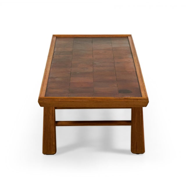 Brandt Ranch Oak American Mid-Century Rustic Oak and Leather Patchwork ...