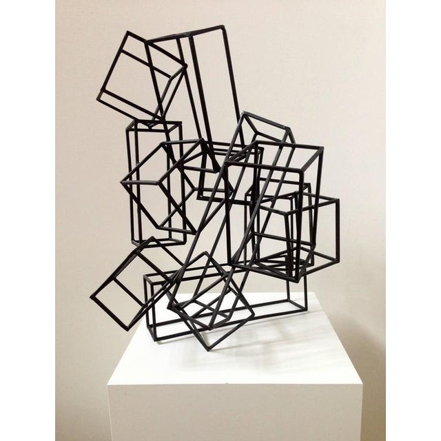 Mid-Century Abstract Cube Sculpture | Chairish