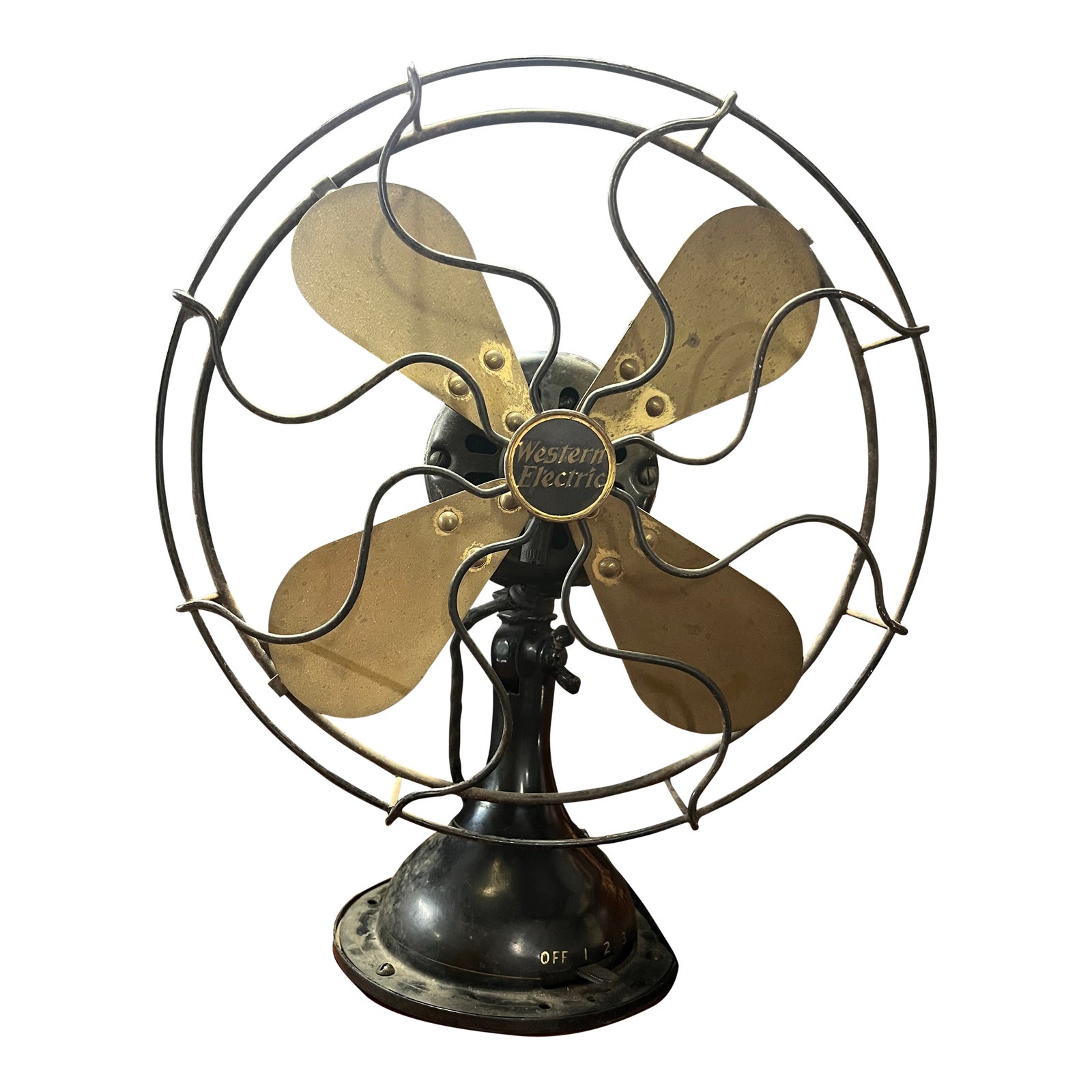 Early 20th Century Western Electric Oscillating Fan | Chairish