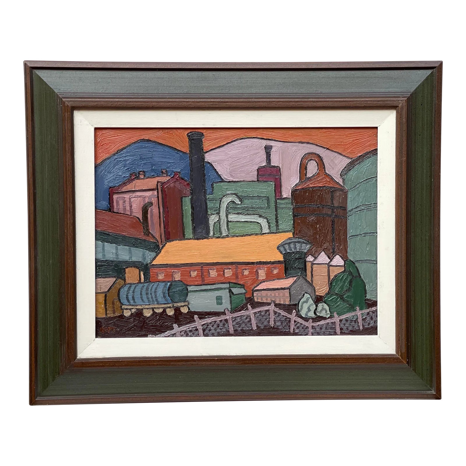 1950s Abstract by Ora Gipe. A Berkeley, California Urban Industrial ...