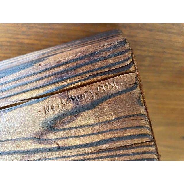 1960s Organic Modern Burnished Wood and Copper Rod Sculpture by Robert ...