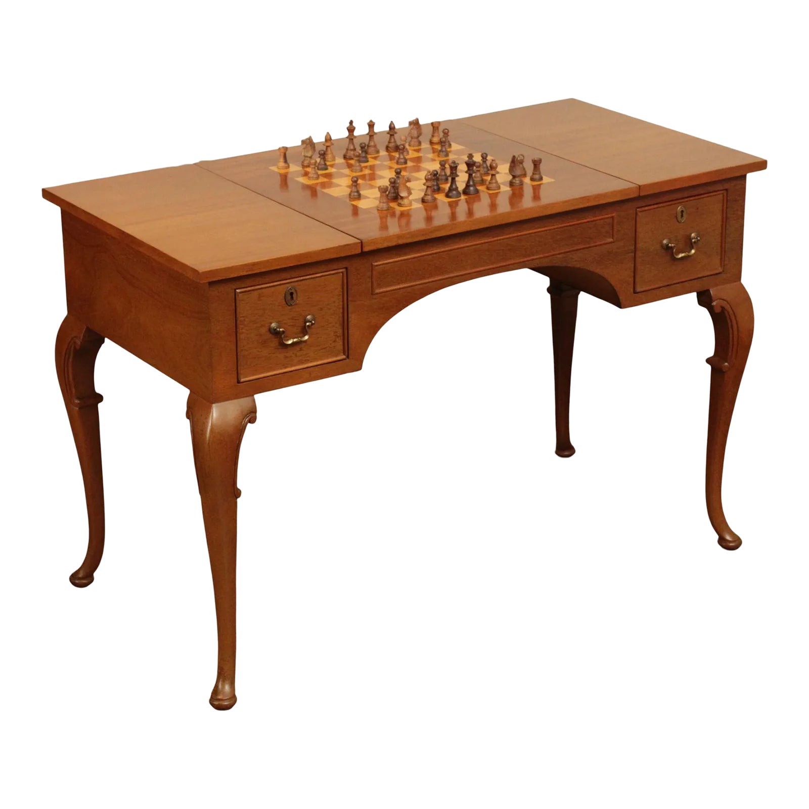 Tradition House Vintage Mahogany Game Table and Writing Desk | Chairish