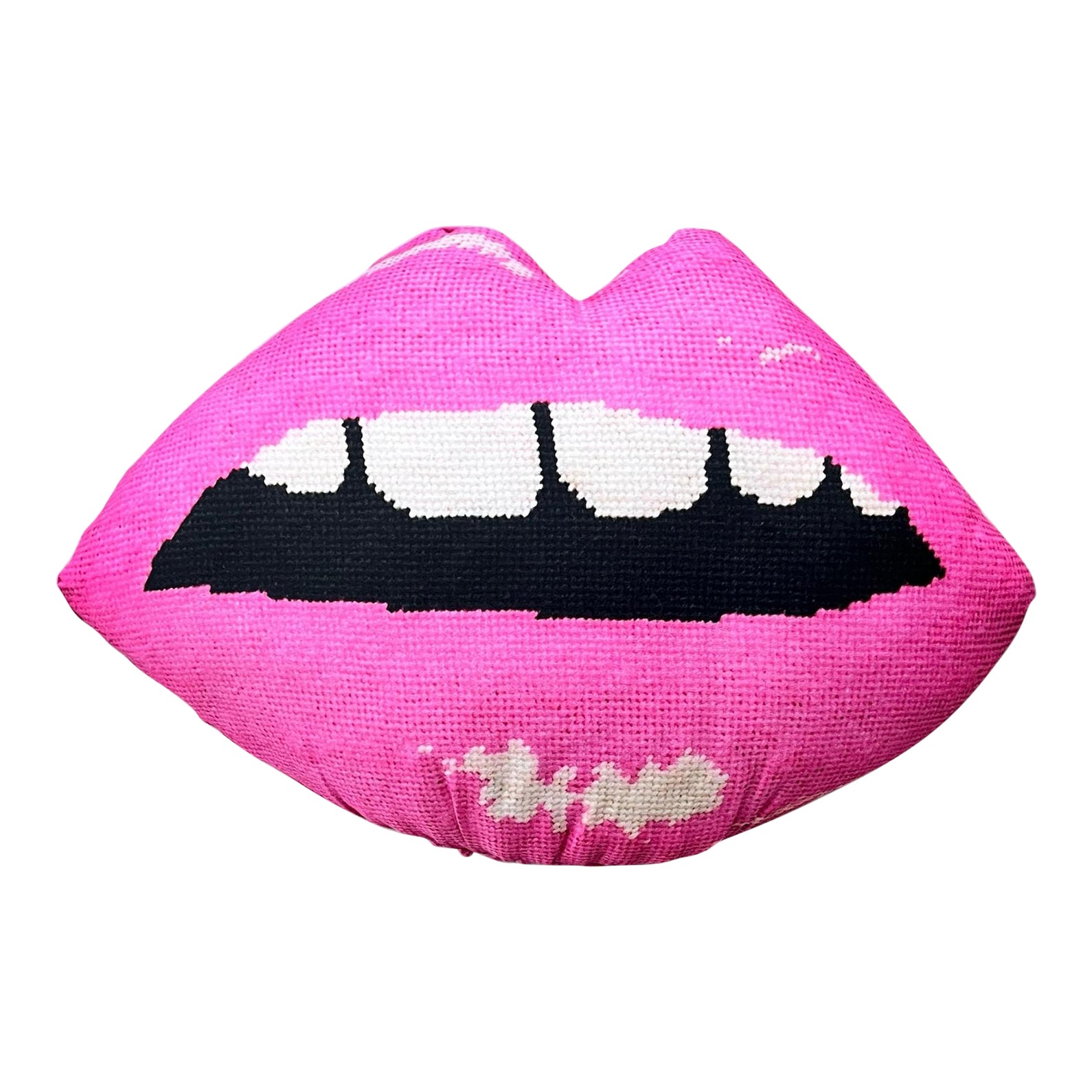 Organic Cotton Sateen "PInk Pout" Custom Made Sculpted Lips Pillow ...