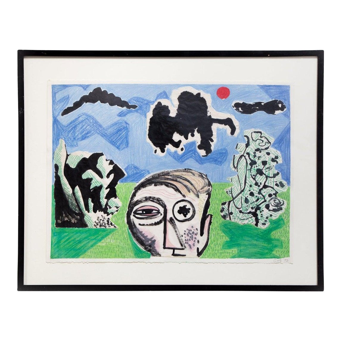 1990s Untitled Abstract Painting by Cole | Chairish