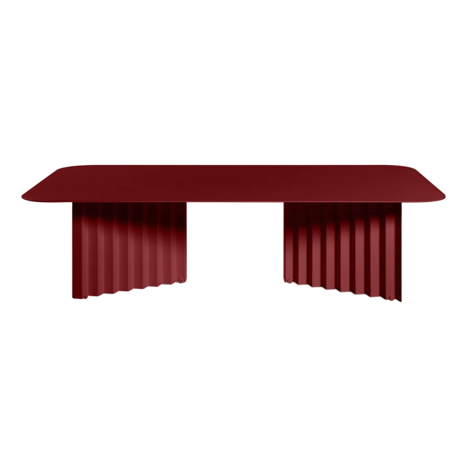 RS Barcelona Plec Large Rectangular Steel, Maroon | Chairish