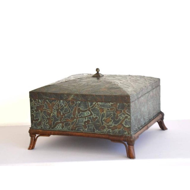 Postmodern Etched Brass Box | Chairish