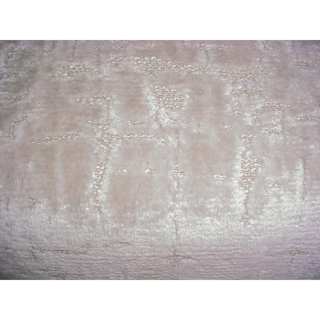 Zinc Elliec Silvery Beige Ecru Textured Velvet Upholstery Fabric - 3 3/ ...