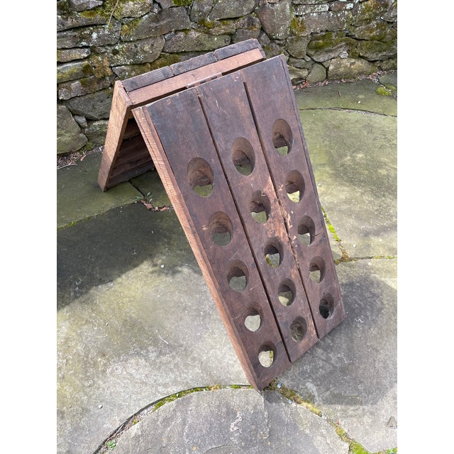 Riddling Rack Champagne and Wine Rack Vintage | Chairish