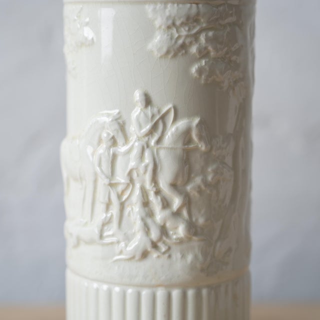 A Pair of Wedgwood Devonshire Fox Hunt Lamps, c.1950s | Chairish