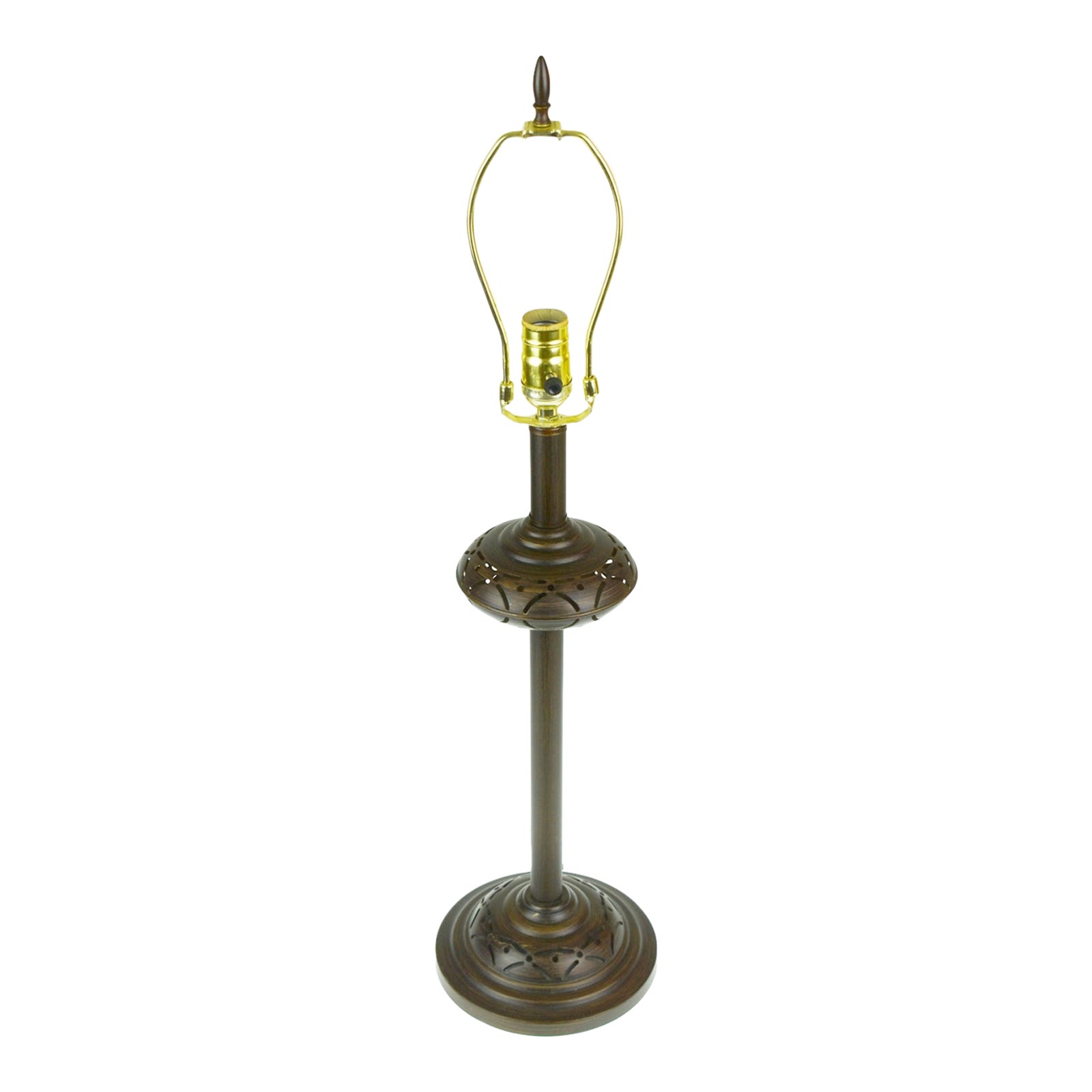 Vintage Reticulated Metal Table Lamp | Chairish