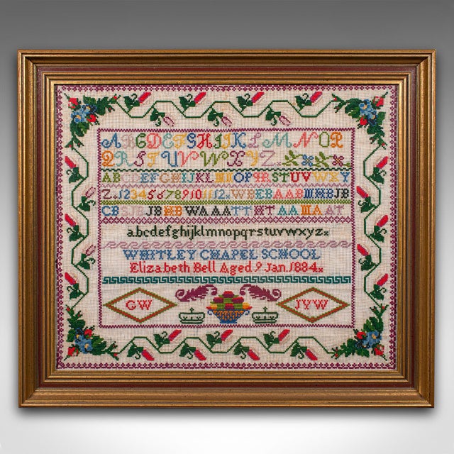 1884's Antique School Sampler | Chairish