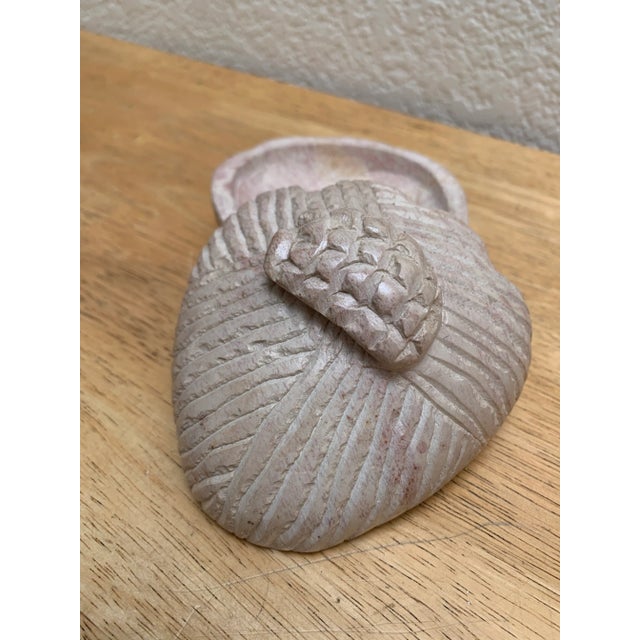 Vintage Carved Stone Acorn Decor Box | Chairish