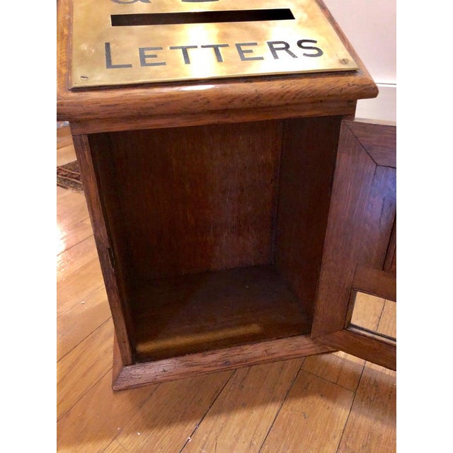 Early 20th Century Edwardian Small Oak Post Box | Chairish