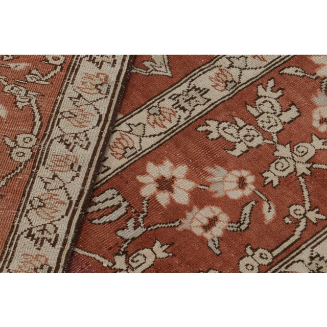 Rug & Kilim’s 17th Century Mogul Style Rug in Red With Beige Floral ...