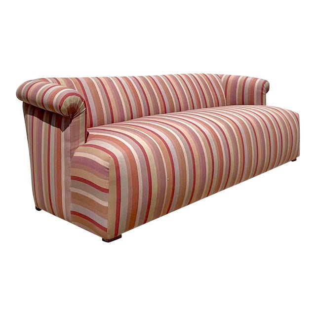 1980s Vintage Custom Roll Arm Sofa | Chairish