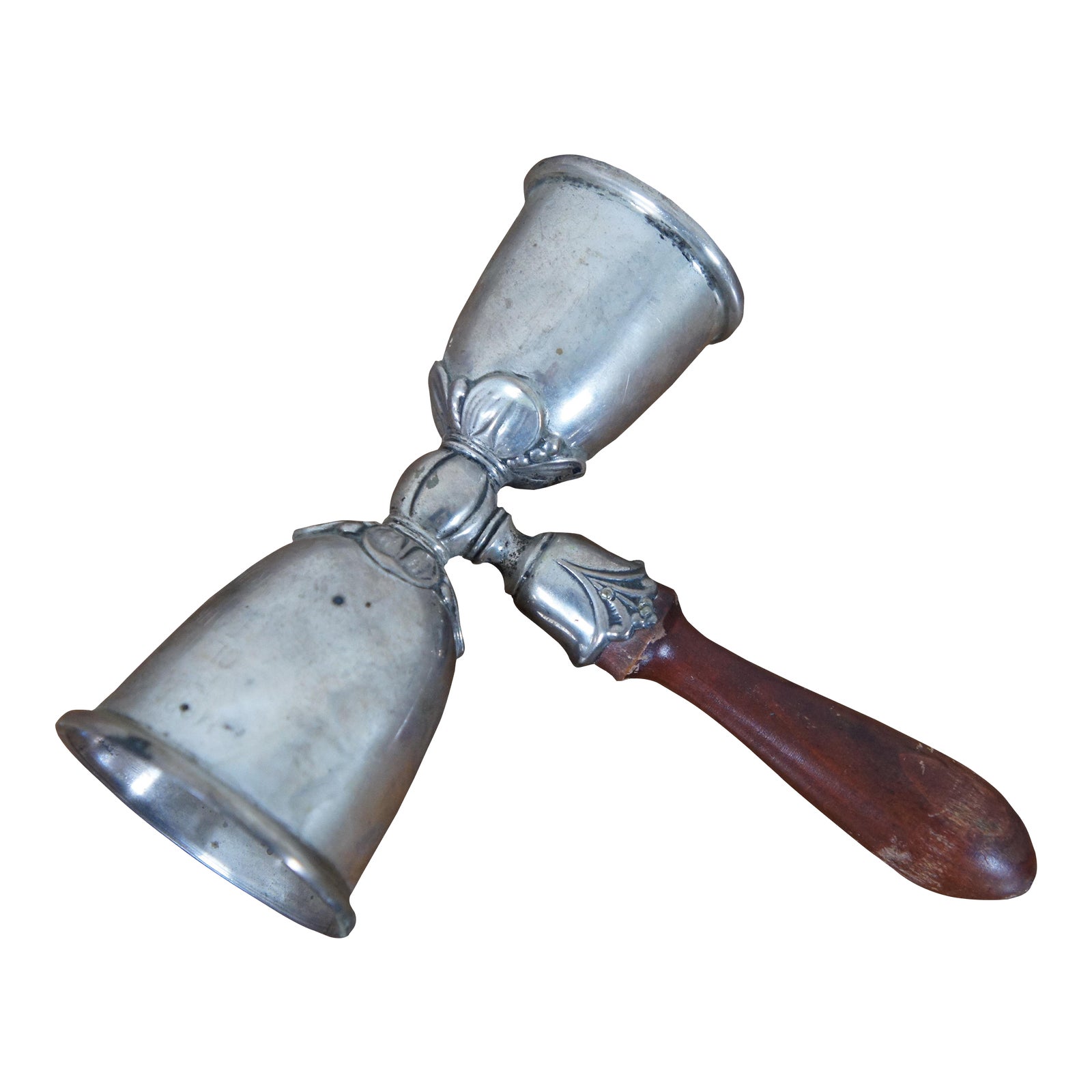 Vintage Poole Sterling Silver Double Cocktail Golf Jigger with Wood ...