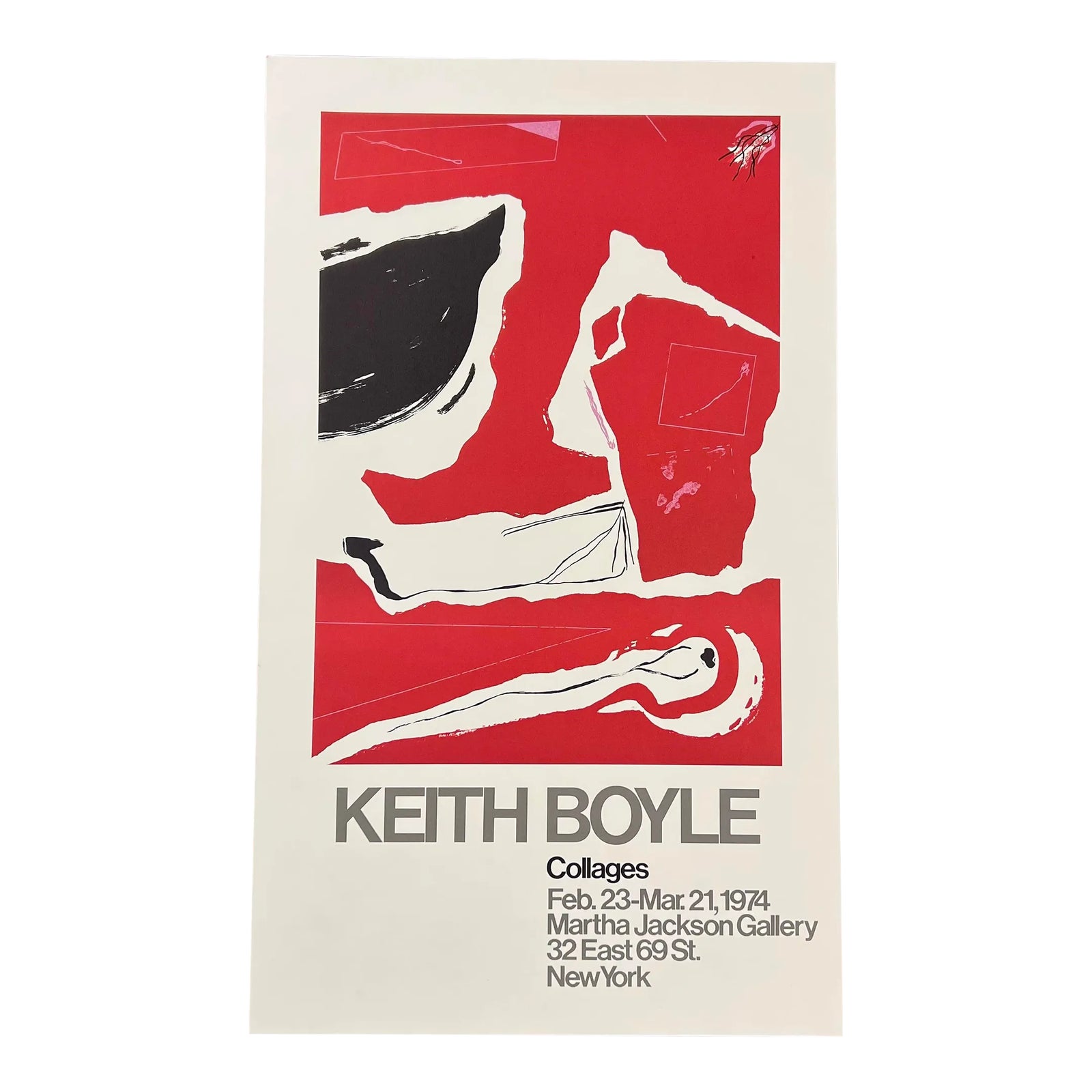 Keith Boyle Collages Exhibition Poster 1974 | Chairish