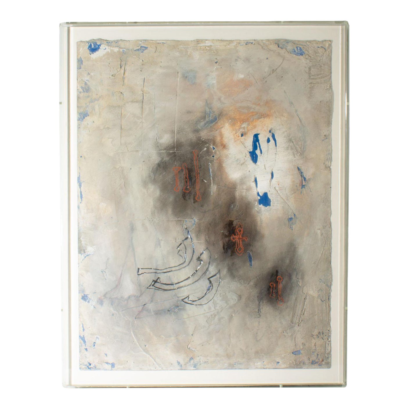 1990 “Structure Series #15” Mixed Media Painting by Susan Laufer | Chairish