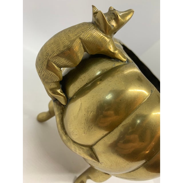 Vintage Chinese Brass Pumpkin Censer/Incense Burner With Fox Handles ...